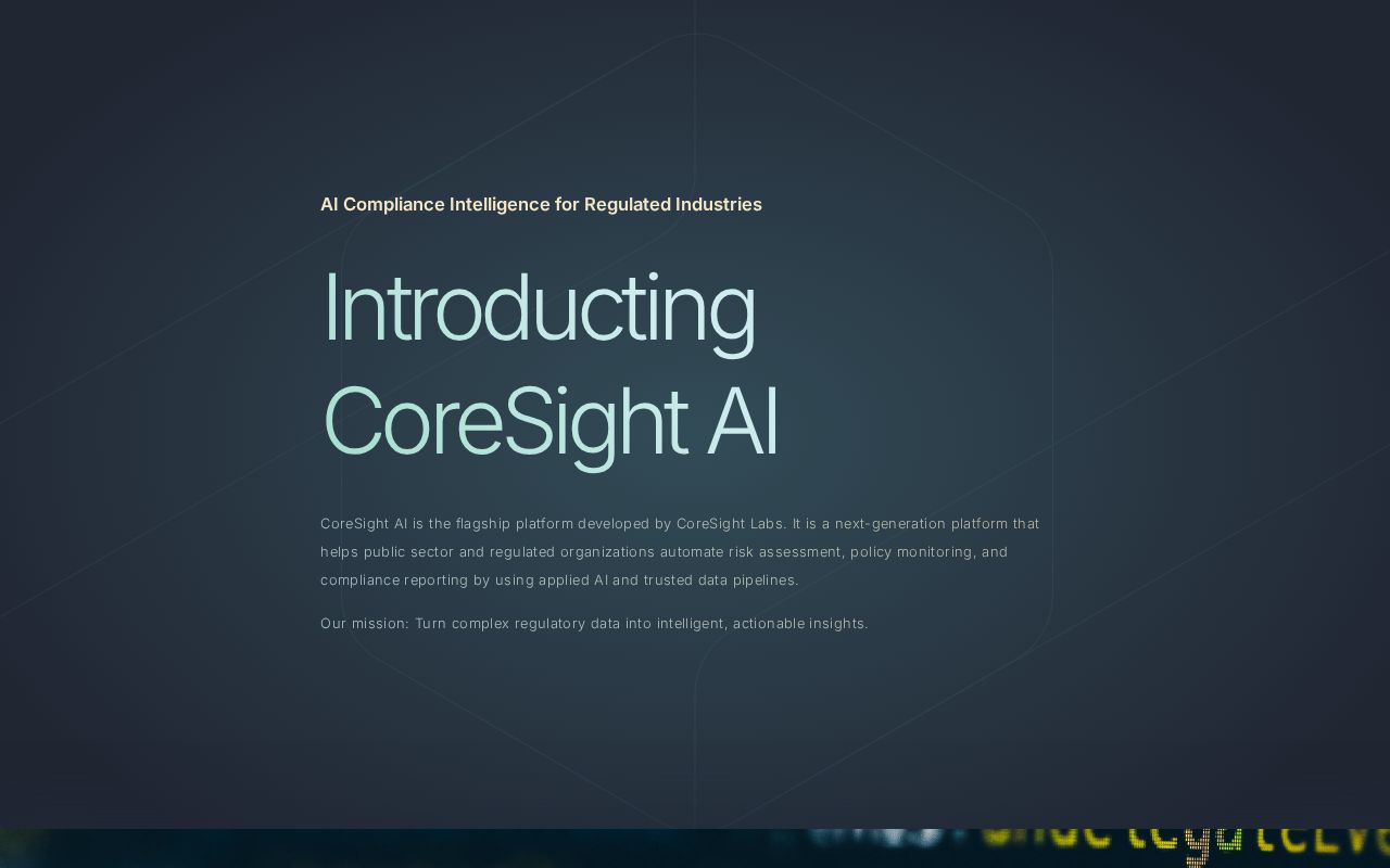 CoreSight Labs | AI Compliance Platform
